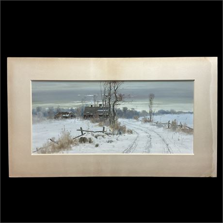 BuyOrBidOnIt - Samuel R. (S.R.) Chaffee Signed Winter Landscape ...
