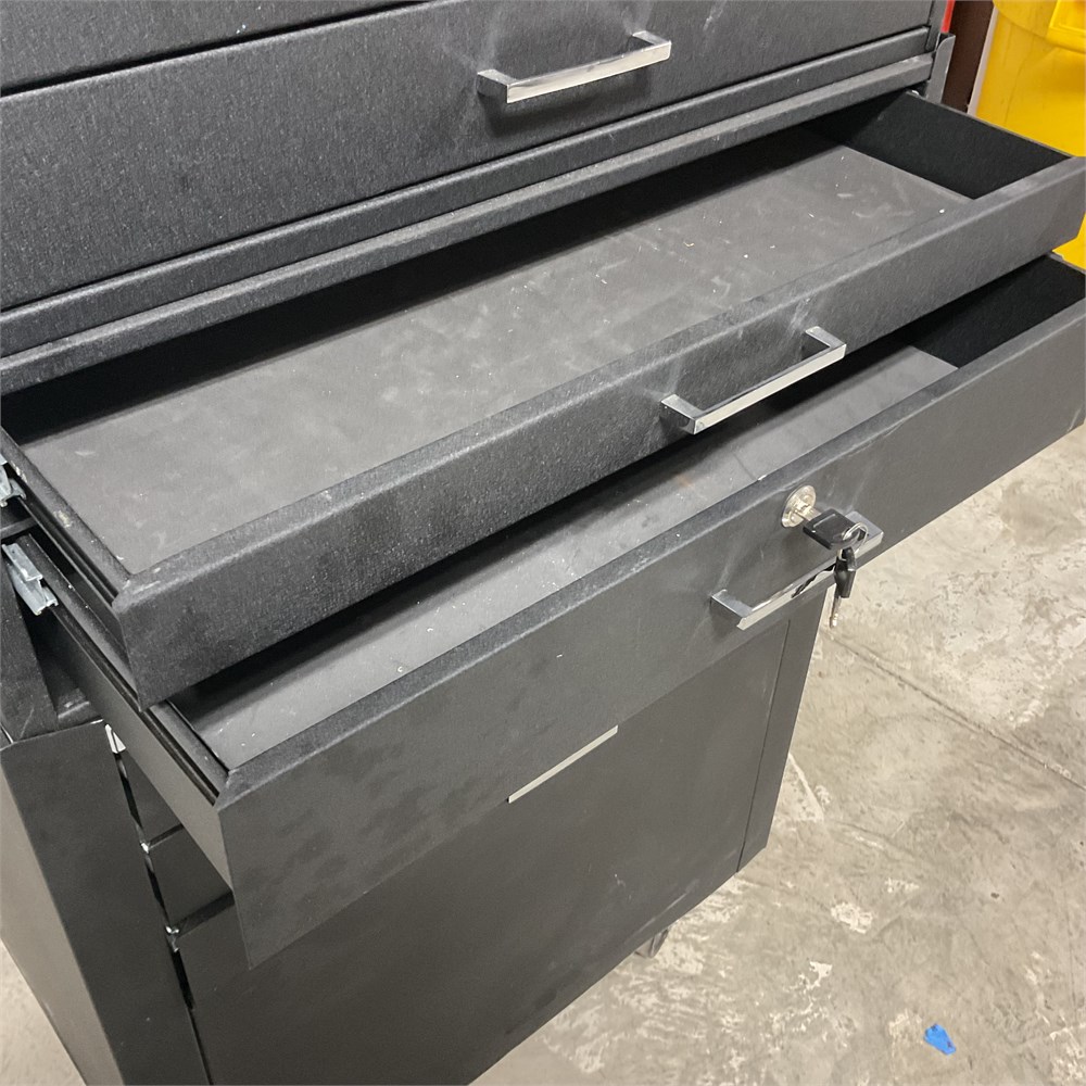 BuyOrBidOnIt - U.S. General (3pc.) Stacking Rolling Tool Box with Keys