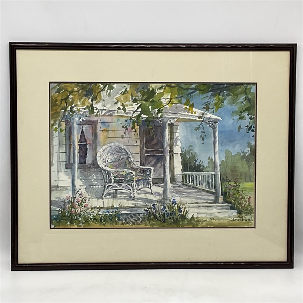 BuyOrBidOnIt - Signed Borshard Original Watercolor ‘Have a Seat’ Matted ...